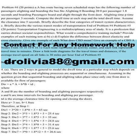 Problem #4 (20 points) a.A bus route having seven scheduled stops h.pdf