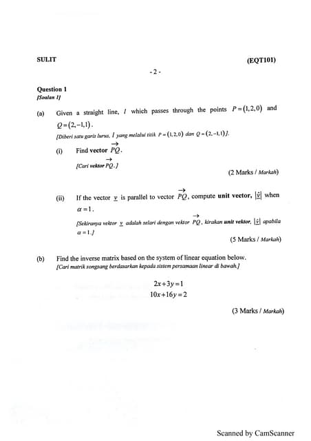 MATHEMATICS ENGINEERING PROBLEM AND SOLUTION SEMESTER 1 | PDF