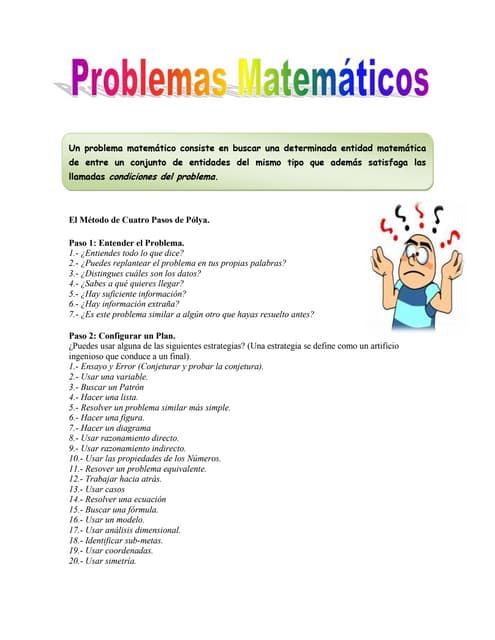 4 Pasos Para Resolver Problemas A Resolver Problemas ¿se Enseña?: El