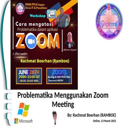 PROPERTY OF RAMBOE Problematika Menggunakan Zoom Meeting.pptx