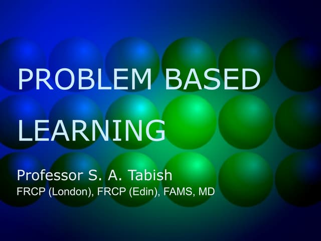 Problem based learning | PPT