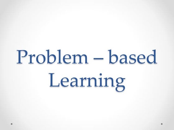 Problem based learning yang pertama | PPT