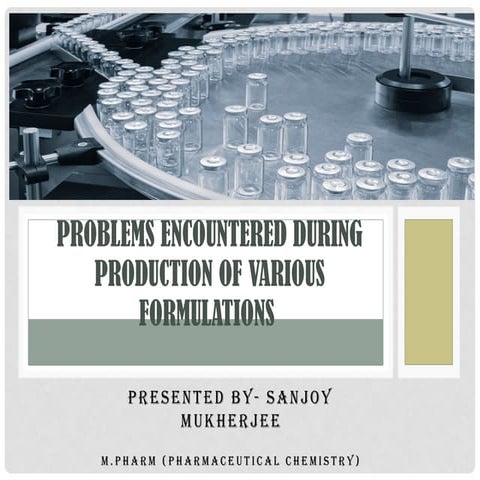 Problem encountered during production of various formulations.pptx