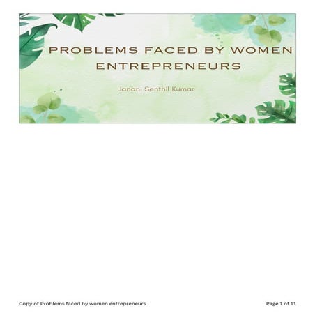 Problem faced by women entrepreneurs .pdf