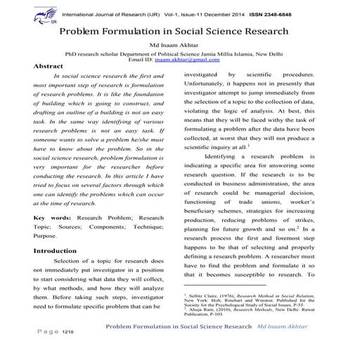 Problem formulation in_social_science_research | PDF