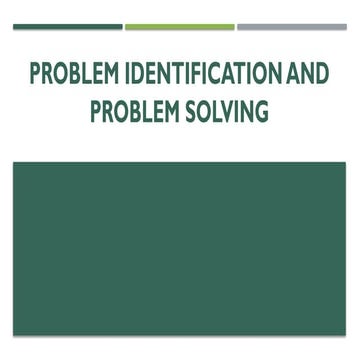 Problem Identification and Problem Solving.pptx | Auto Safety | Automotive