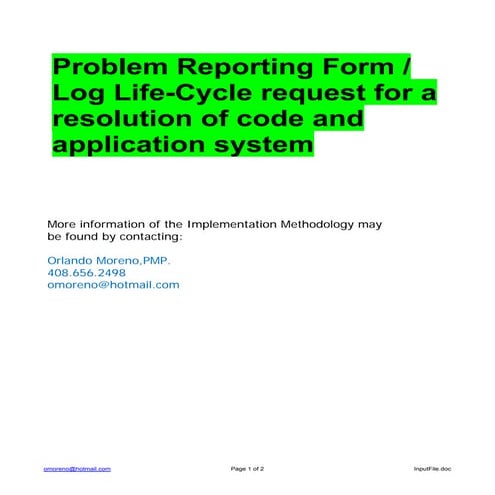 Problem Log Sw Resolution | PDF