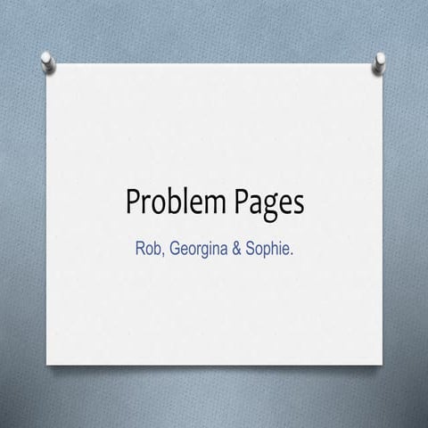 Problem pages | PPTX