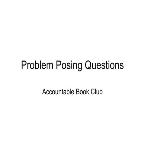Problem posing questions | PPT