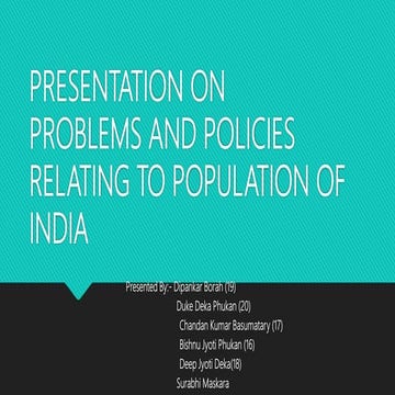 Problems and polices relating population | PPT