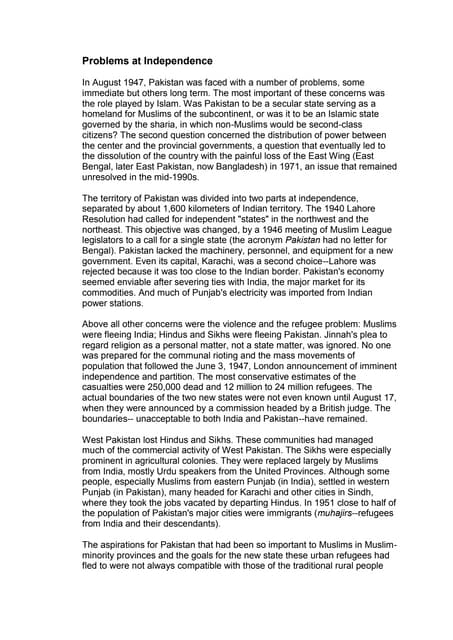 political history of pakistan 1947-1958 | PDF