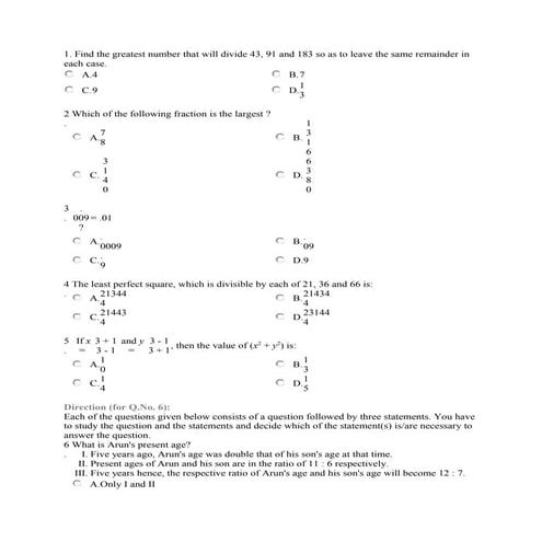 1a 5th Grade Placement Test