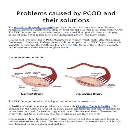 Problems caused by pcod and their solutions | DOCX