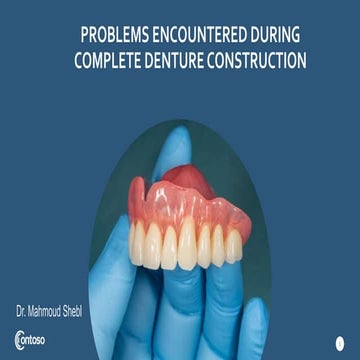 Problems encountered during complete denture construction | PPT
