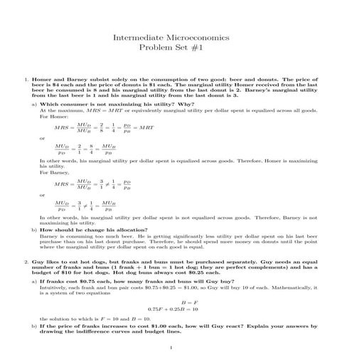 Problem set 01_answers | PDF