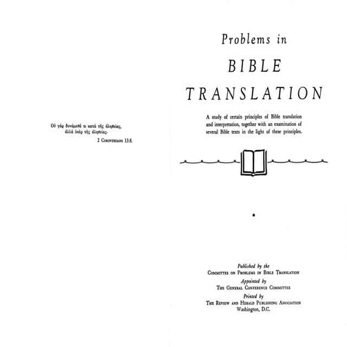 Problems in bible translations book | PPT