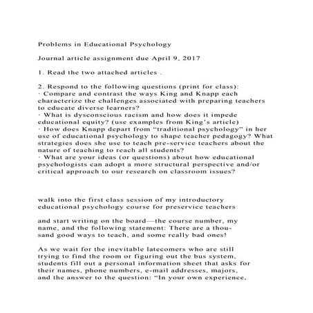 Problems in Educational PsychologyJournal article assignment d.docx