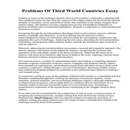 Problems Of Third World Countries Essay.pdf