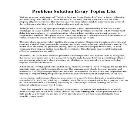Problem Solution Essay Topics List.pdf