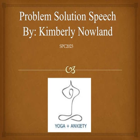 Problem solution speech | PPTX
