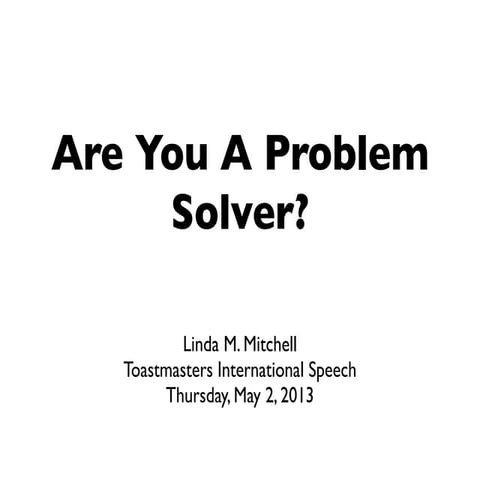 Are You A Problem Solver? | PDF