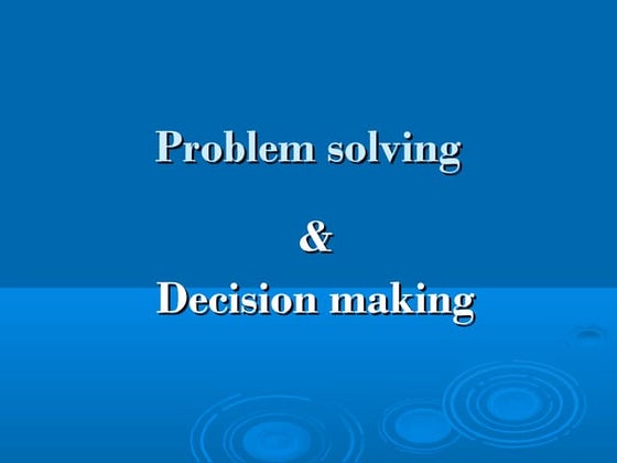 Pemecahan Masalah (Problem Solving) | PPTX