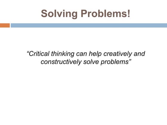 Problem solving skills | PPTX