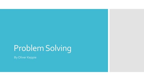 Problem solving | PPT