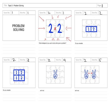 Problem solving - Math animation storyboard | PPT