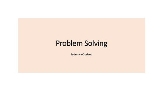 Problem Solving | PPT