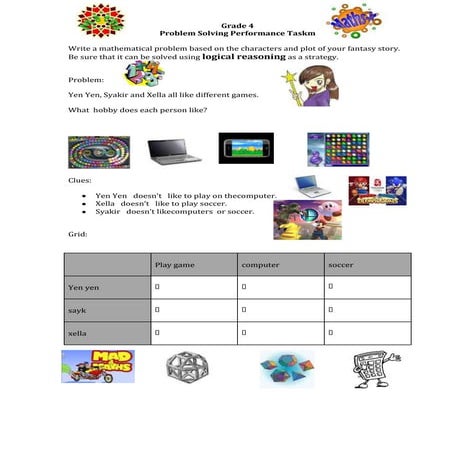 Problem solving 3x3 grid | PDF
