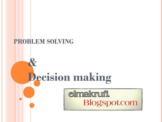 Pemecahan Masalah (Problem Solving) | PPTX