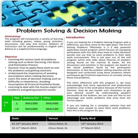 Problem solving & decision making | PDF | Education