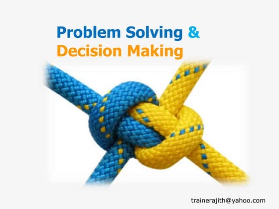 Decision Making And Problem Solving Ppt