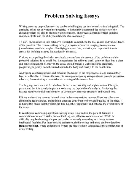 Problem And Solution Essay Examples.pdf