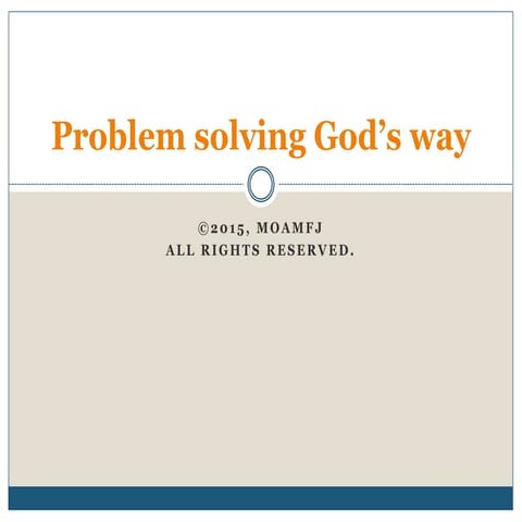 Problem solving god’s way | PPTX