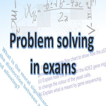 Problem solving in exams | PPTX