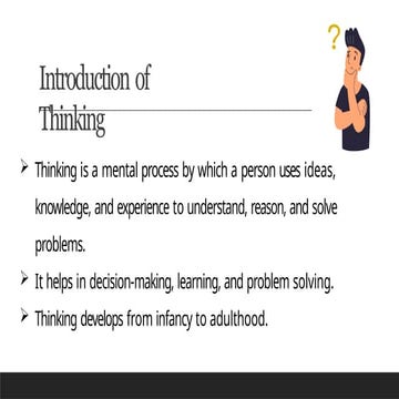 Psychology unit III- thinking | PPTX