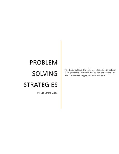 Polya's Problem-Solving Strategy | PPTX