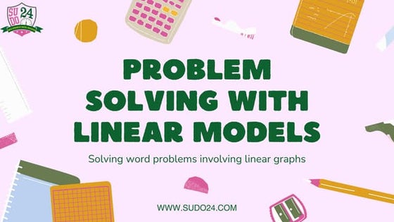 Problem Solving with linear models Education Presentation in Blue Black ...