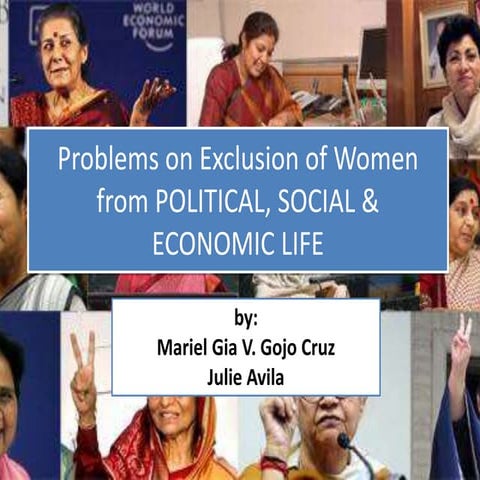 Problems on exclusion of women from political, | PPTX