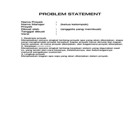 Problem Statement | PDF