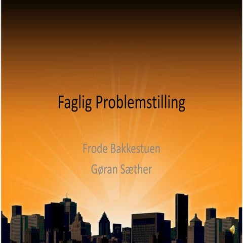 Problemstilling Betong | PPTX