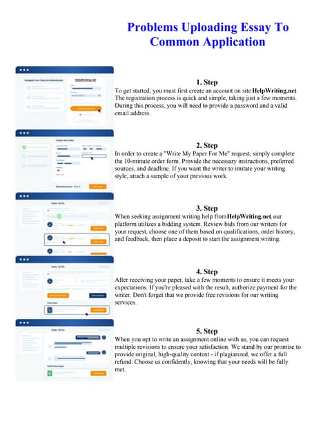 Problems Uploading Essay To Common Application | PDF Problems Uploading Essay To Common Application | PDF