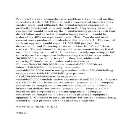 ProblemThis is a comprehensive problem all contained on this sprea.docx