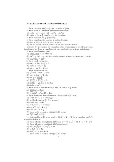 Formule matematice | PDF
