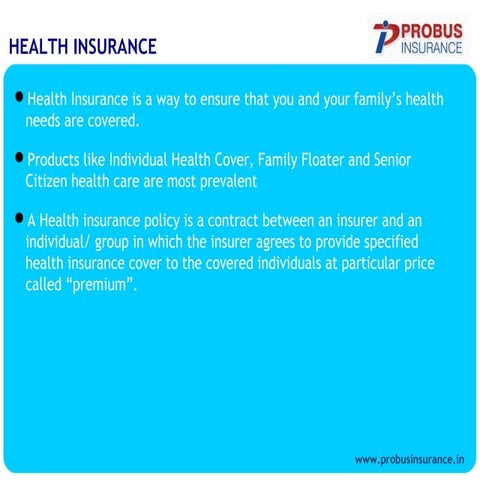 Probus insurance health insurance , individual health care , family ...
