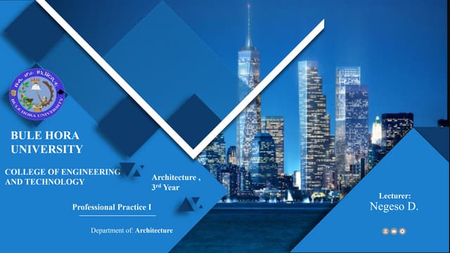 Introduction to architecture presentation | PPTX