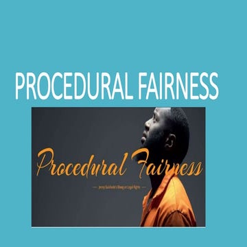 Procedural fairness | PPT
