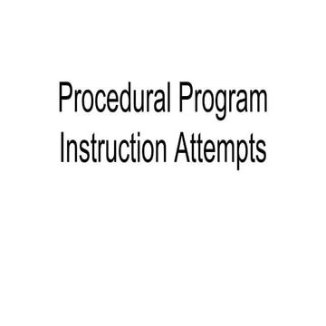 Procedural program instruction attempts | PPT